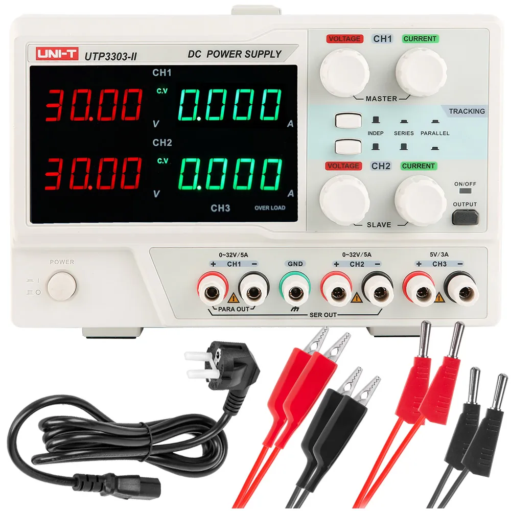 ① Zasilacz laboratoryjny 0-32V/0-3A Uni-T UTP3303-II